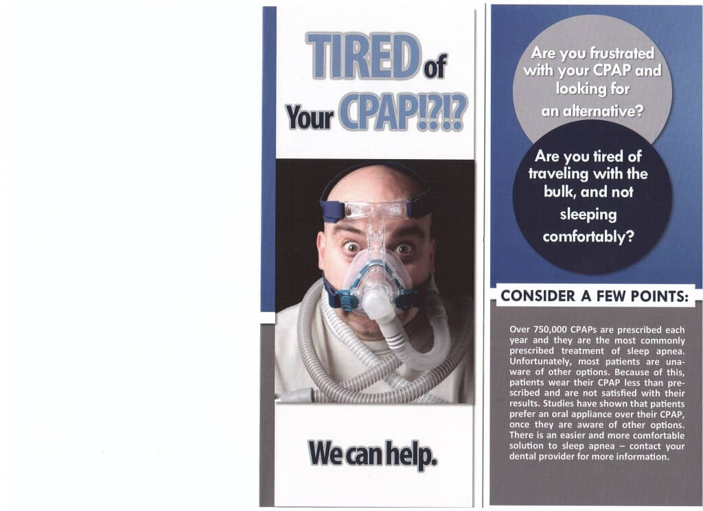 CPAP brochure 001 - Sleep Apnea, Snoring Solutions & CPAP Alternatives